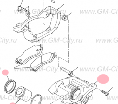 Суппорт задний правый (без колодок) купить для Cadillac CTS ІІ - 25843040