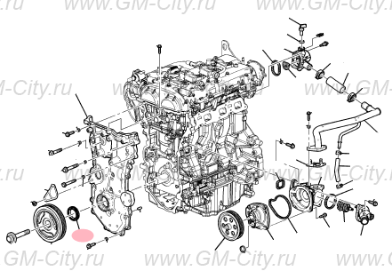 Сальник коленвала передний купить для Cadillac CTS ІІІ - 12626923