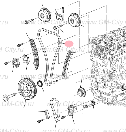 Цепь ГРМ купить для Cadillac CTS ІІІ - 12627107