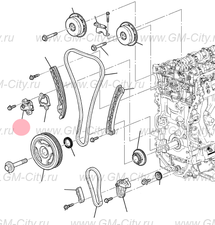 Натяжитель цепи ГРМ купить для Cadillac ATS - 12627109
