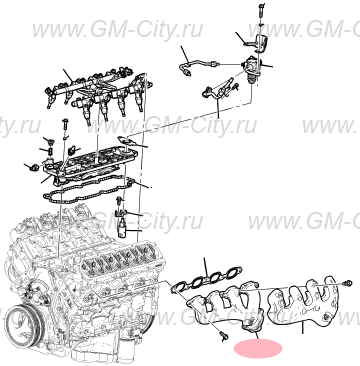 Коллектор выпускной левый купить для Cadillac Escalade IV - 12629337