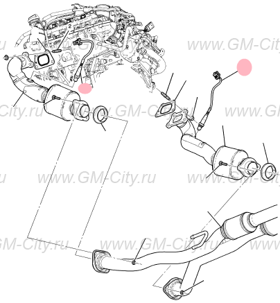 Датчик кислородный выхлопной системы передний купить для Cadillac CTS ...