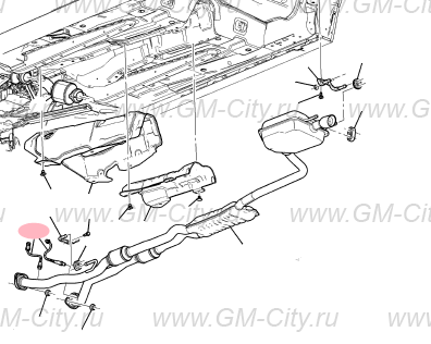Датчик кислородный выхлопной системы задний правый купить для Cadillac ...