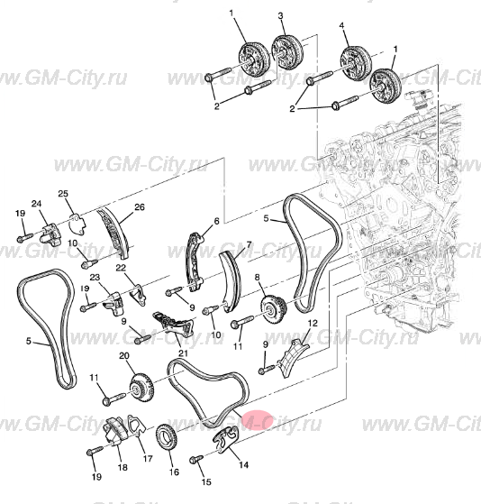 Цепь ГРМ купить для Chevrolet Traverse II - 12637744