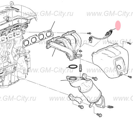Датчик кислородный выхлопной системы передний купить для Cadillac ATS ...