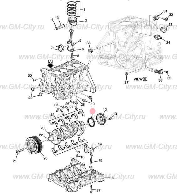 Сальник коленвала задний 1.5 купить для Chevrolet Volt II - 12653685