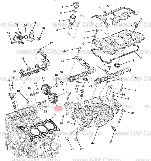 Звездочка распредвала выпускного купить для Chevrolet Traverse II ...