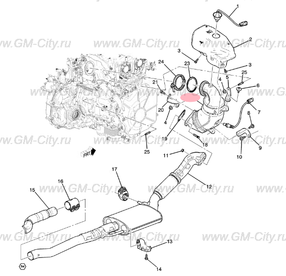 Выпускная система для Chevrolet TrailBlazer III (Шевроле Треилблейзер 3)