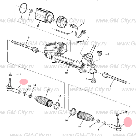 Наконечник рулевой тяги купить для Chevrolet Volt I - 13286686