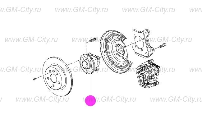 Ступица задняя J67 купить для Chevrolet Cruze - 13502872