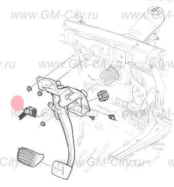 Датчик положения педали тормоза купить для Cadillac ATS - 13583370