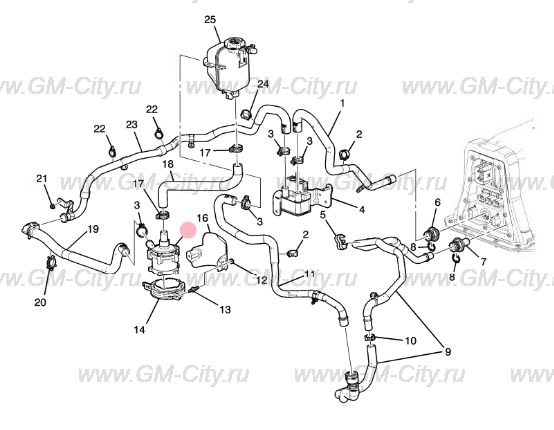 Система охлаждения для Chevrolet Volt II (Шевроле Вольт 2)