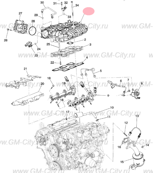 Коллектор впускной верхний купить для Chevrolet Traverse II - 12648915