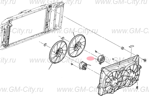 Мотор вентилятора радиатора правый купить для Cadillac Escalade ІІІ ...