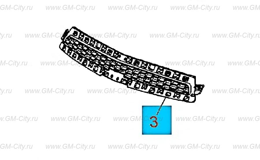 Решетка радиатора верхняя купить для Chevrolet Malibu - 20768835