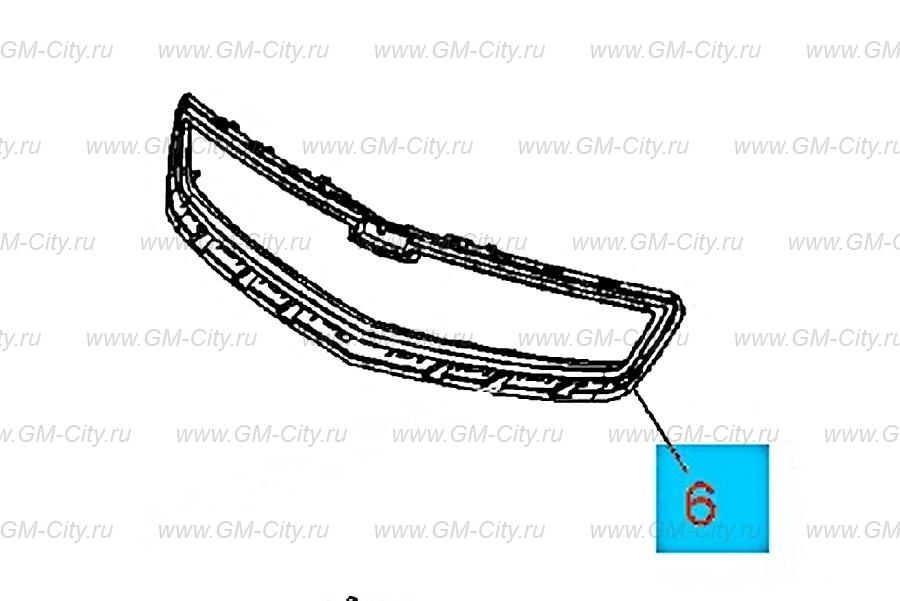 МОЛДИНГ НИЖНЕЙ РЕШЕТКИ РАДИАТОРА купить для Chevrolet Malibu - 20768872