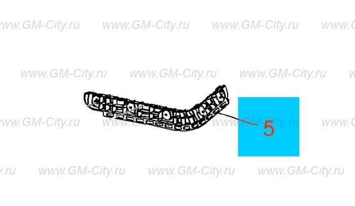 Кронштейн заднего бампера боковой купить для Chevrolet Malibu - 20809859