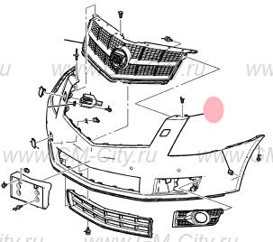 Бампер передний верхний купить для Cadillac SRX ІІ - 20847176
