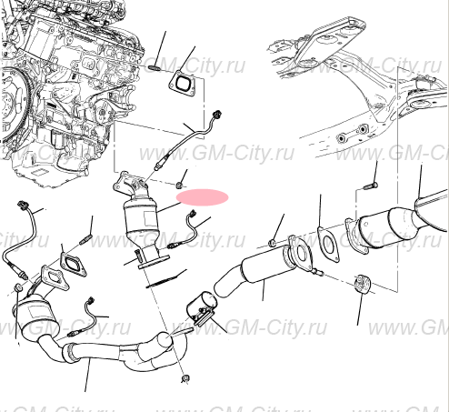 Катализатор выхлопной задний купить для Cadillac SRX ІІ - 20952539