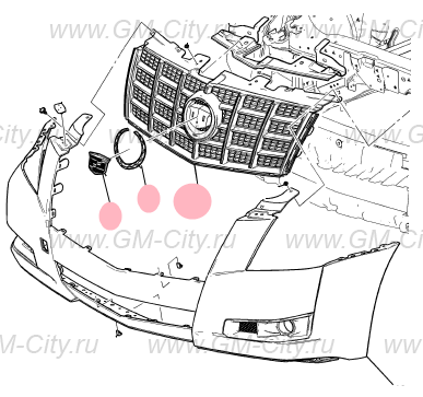 Решетка радиатора купить для Cadillac CTS ІІ - 20995556