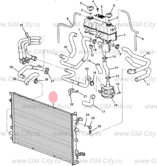 Радиатор охлаждения купить для Chevrolet Volt I - 22765637