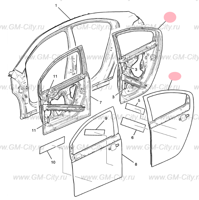 Кузовные запчасти для Chevrolet Volt I (Шевроле Вольт 1)