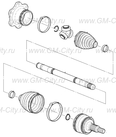Вал приводной передний купить для Cadillac Escalade IV - 22791460