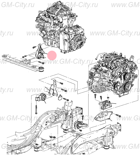 Опора АКПП передняя купить для Cadillac SRX ІІ - 22801992