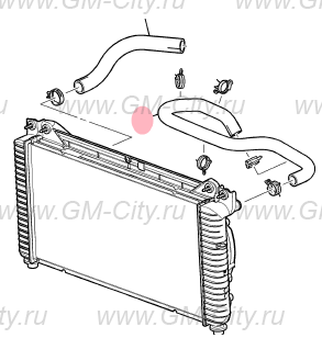 Патрубок радиатора верхний впускной купить для Cadillac Escalade ІІІ ...