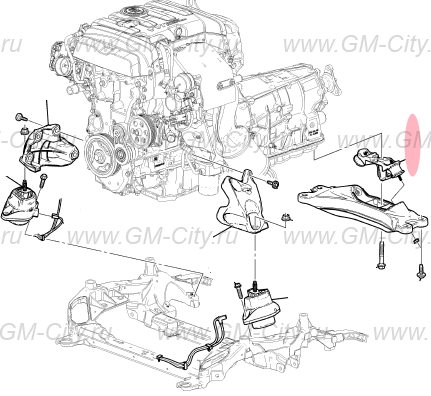 Опора АКПП купить для Cadillac ATS - 22866321