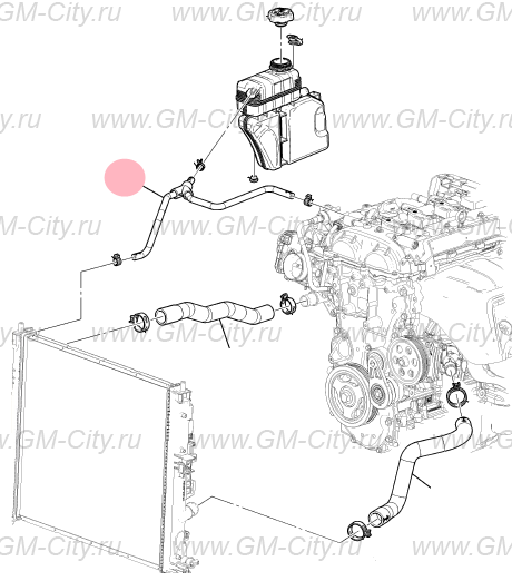 Патрубок расширительного бачка купить для Cadillac CTS ІІІ - 22908202