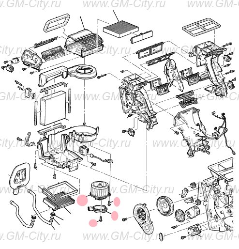 Мотор вентилятора салонного купить для Cadillac SRX ІІ - 22957138