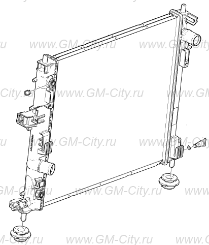 Радиатор охлаждения в сборе купить для Cadillac CTS ІІІ - 22966124