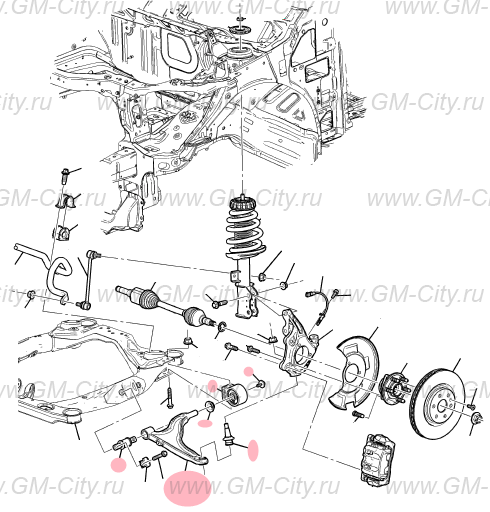 Подвеска для Cadillac SRX ІІ (Кадиллак СРХ 2)