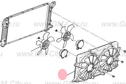 Кожух вентилятора радиатора купить для Cadillac Escalade IV - 23123635