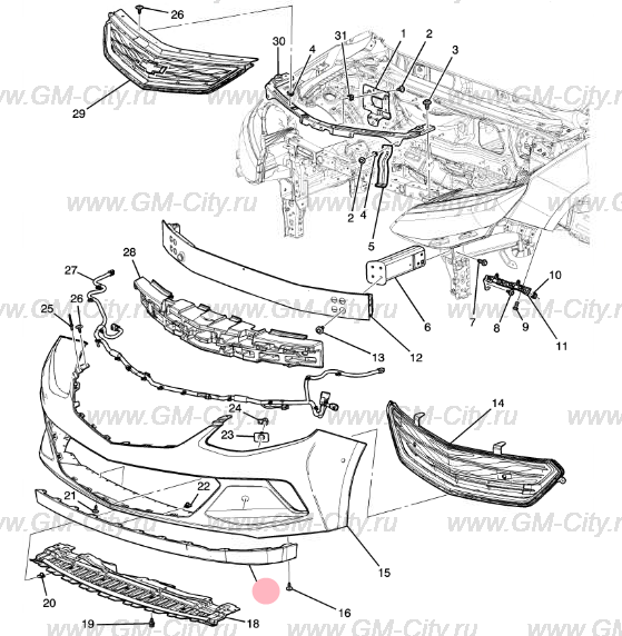 Кузовные запчасти для Chevrolet Volt II (Шевроле Вольт 2)