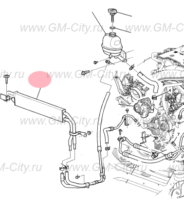 Система охлаждения для Cadillac CTS ІІ (Кадиллак ЦТС 2)