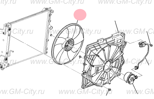 Система охлаждения для Cadillac CTS ІІ (Кадиллак ЦТС 2)