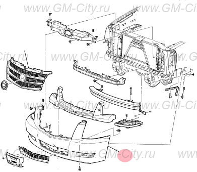 Бампер передний купить для Cadillac Escalade ІІІ - 25975452