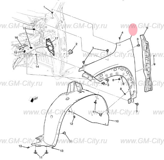 Крыло переднее левое купить для Chevrolet TrailBlazer III - 42733028