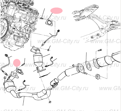 Прокладка выхлопного катализатора купить для Cadillac SRX ІІ - 20893953