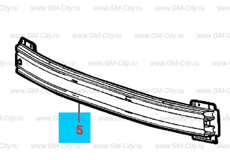 Противоударный брус переднего бампера верхний купить для Chevrolet ...