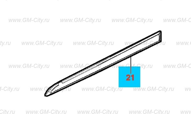 Молдинг передней боковой двери купить для Chevrolet Cobalt - 52057353