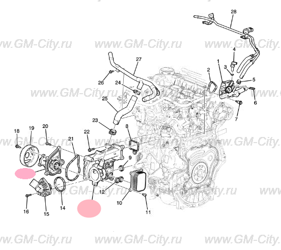 Помпа купить для Chevrolet TrailBlazer III - 55505441