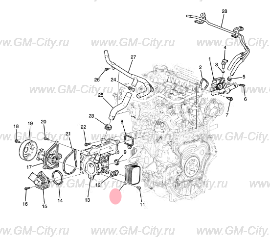 Система охлаждения для Chevrolet TrailBlazer III (Шевроле Треилблейзер 3)