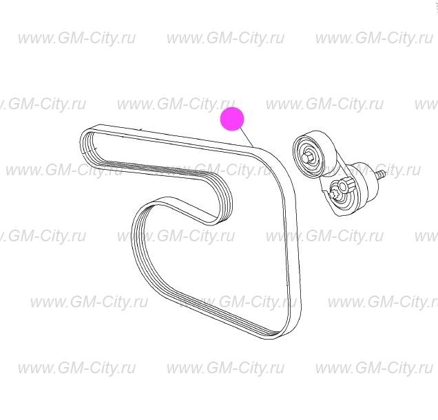 Ремень приводной (с кондиционером) 1,4-1,8 купить для Chevrolet Orlando ...