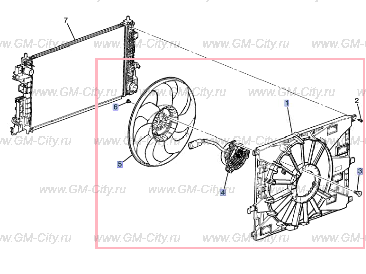 Система охлаждения для Chevrolet TrailBlazer III (Шевроле Треилблейзер 3)