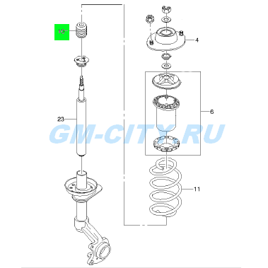 ОТБОЙНИК ПЕРЕДНЕГО АМОРТИЗАТОРА купить для Chevrolet Lanos - 90142884