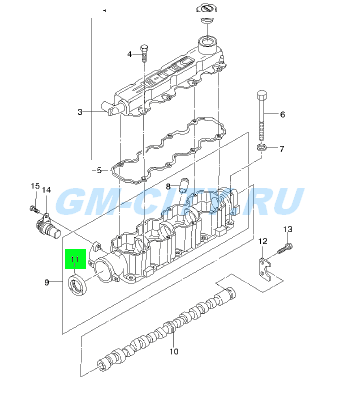 Сальник распредвала 1.4L 8V купить для Chevrolet Lanos - 90280463