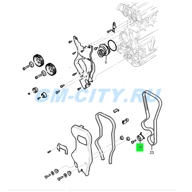 Ролик ремня ГРМ натяжной 2,4 купить для Chevrolet Captiva C100 - 90528603